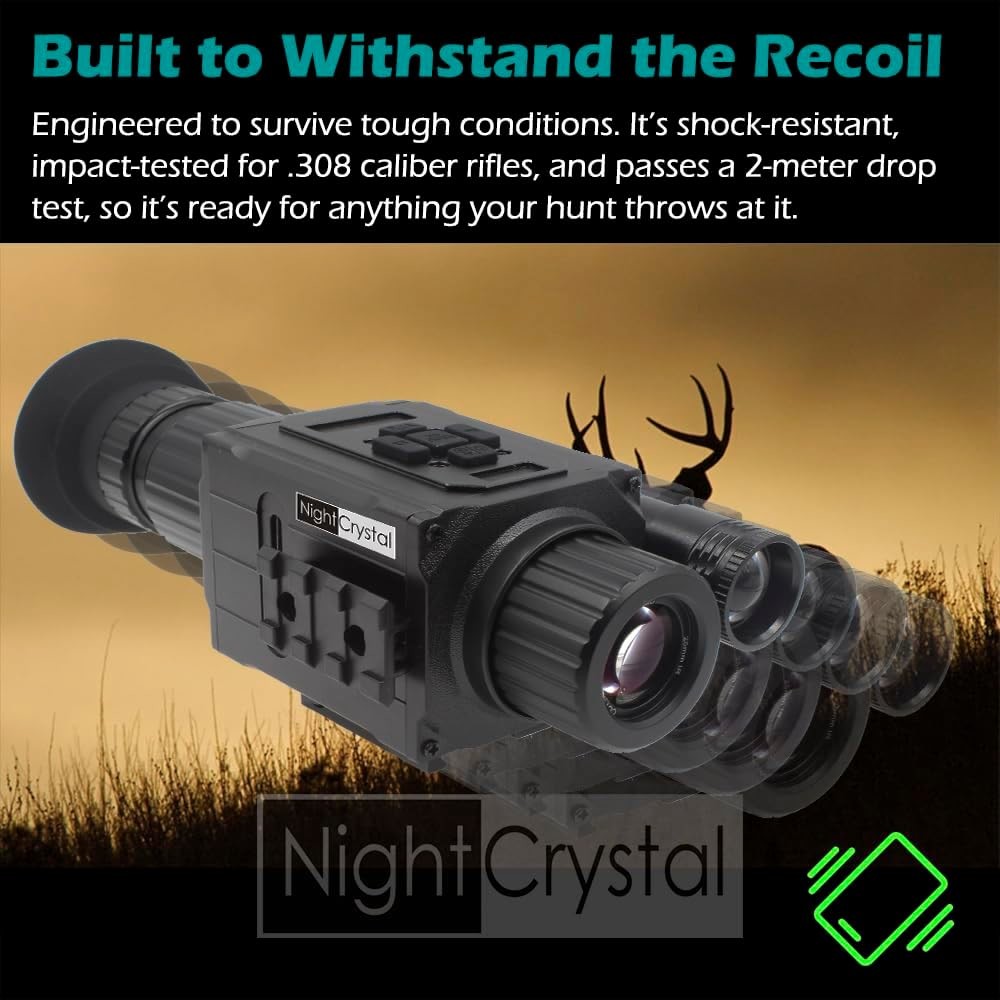 Head or Helmet Mount Night Vision Goggles with 4x Zoom and 32GB SD Card ...